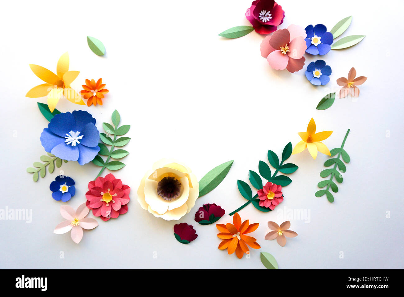 Flowers Handmade Design Papercraft Art Stock Photo - Alamy