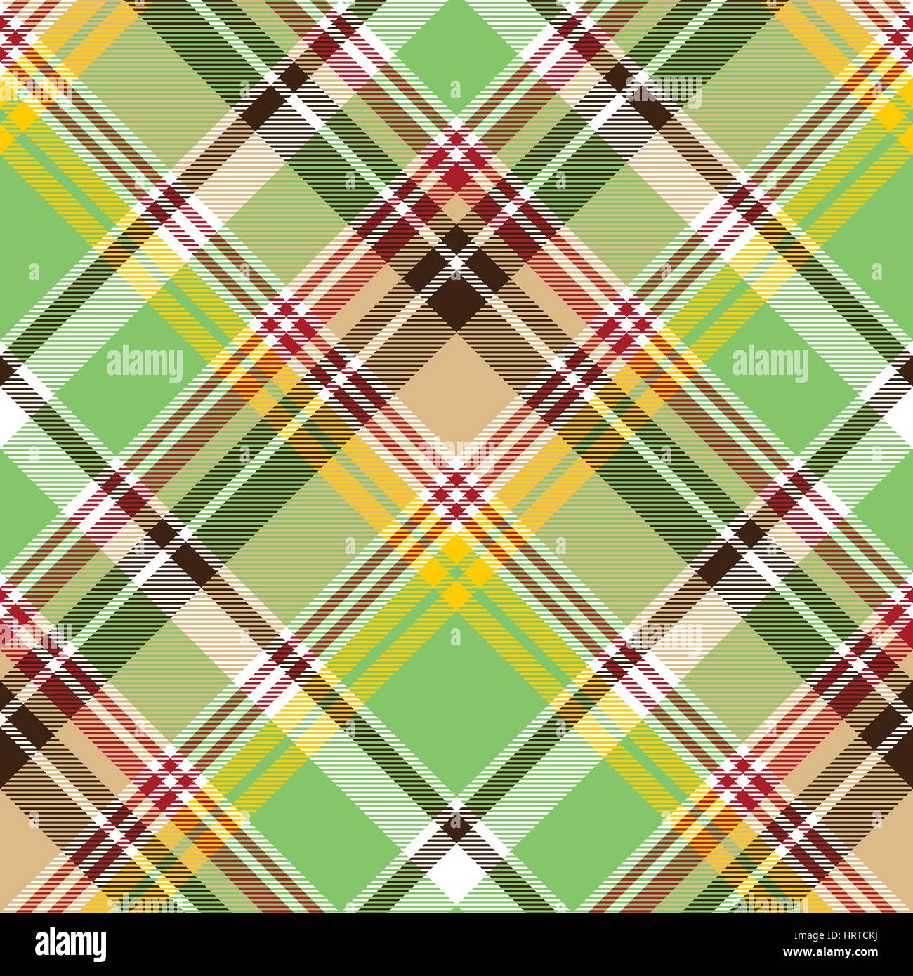 Fabric texture plaid green madras seamless pattern. Vector illustration ...