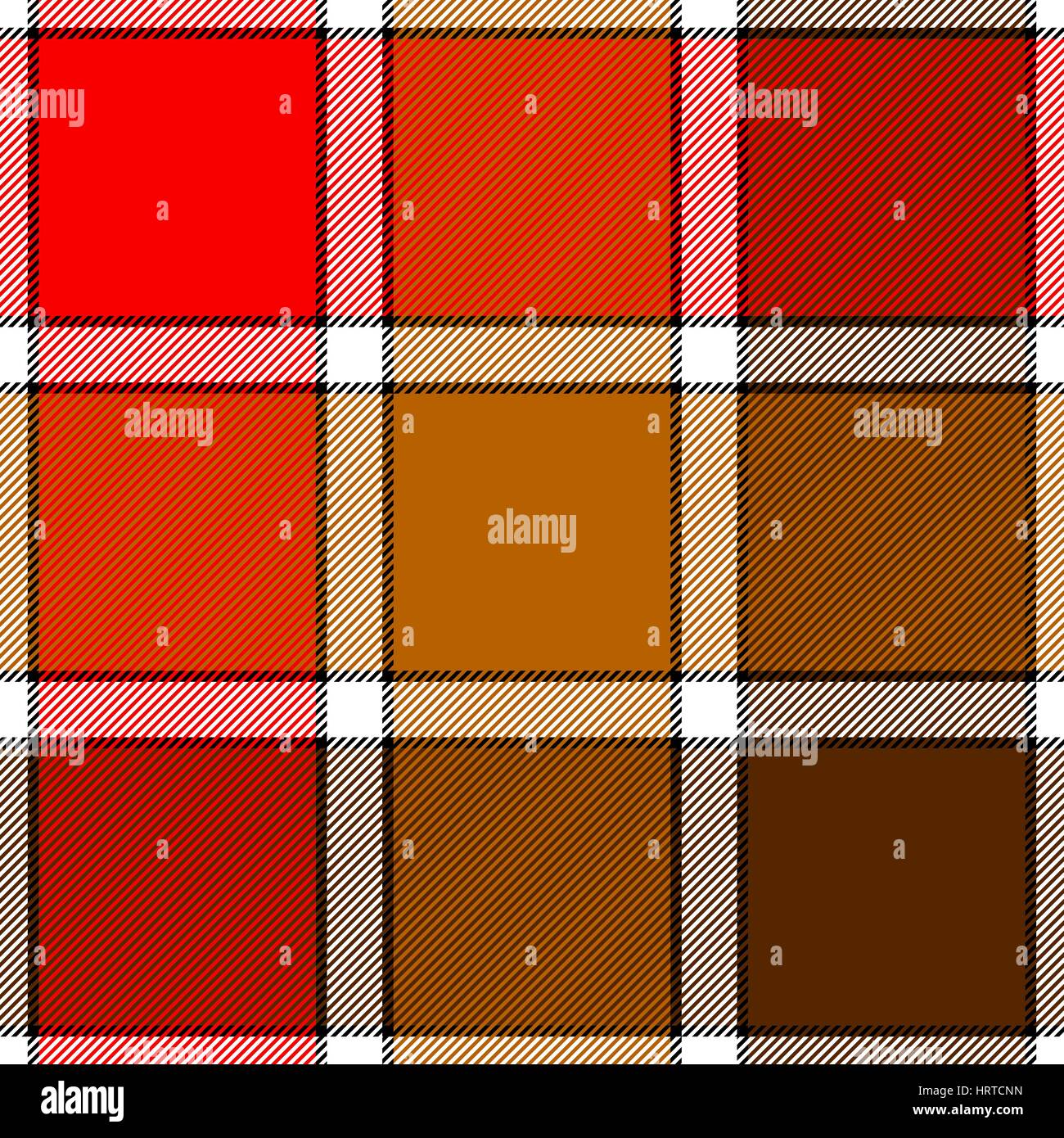 Red color check plaid seamless pattern. Vector illustration. Flat ...