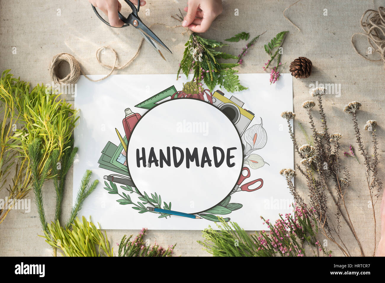 Handcraft Handmade DIY Skills Drawing Stock Photo - Alamy