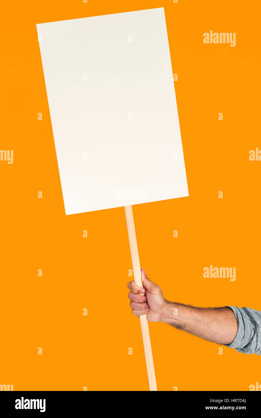 Hand holding banner hi-res stock photography and images - Alamy