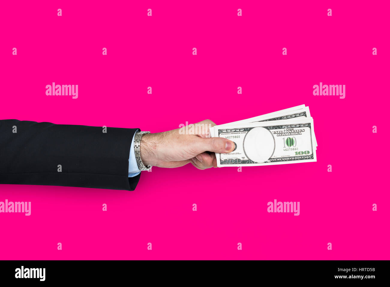 Human Hand Holding Dollar Bill Finance Payment Stock Photo - Alamy