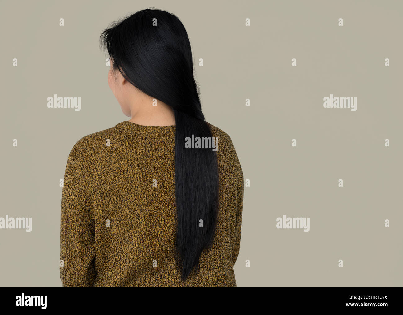 Asian Woman Back View Concept Stock Photo - Alamy