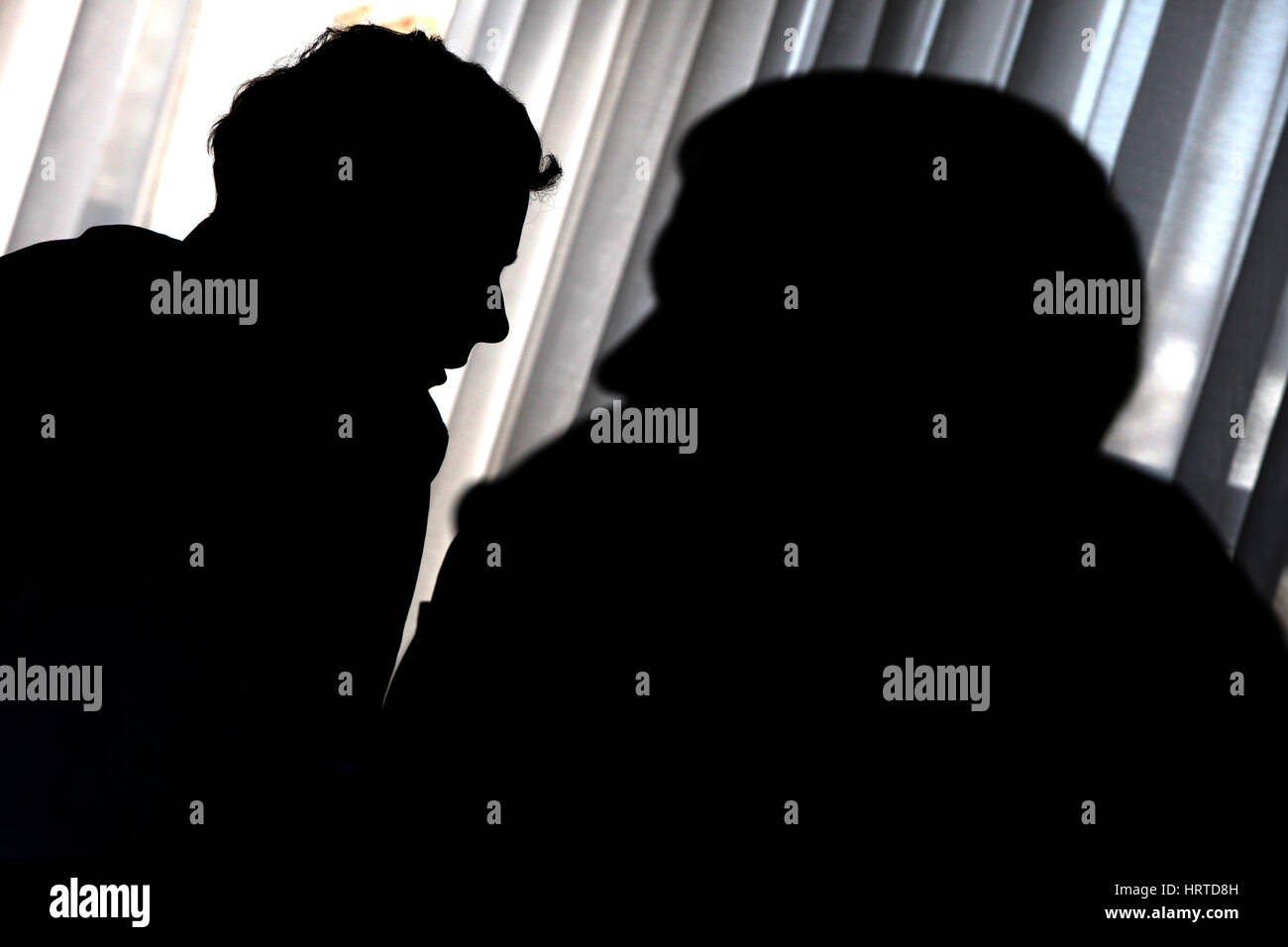 Two men silhouette depression High Resolution Stock Photography and ...