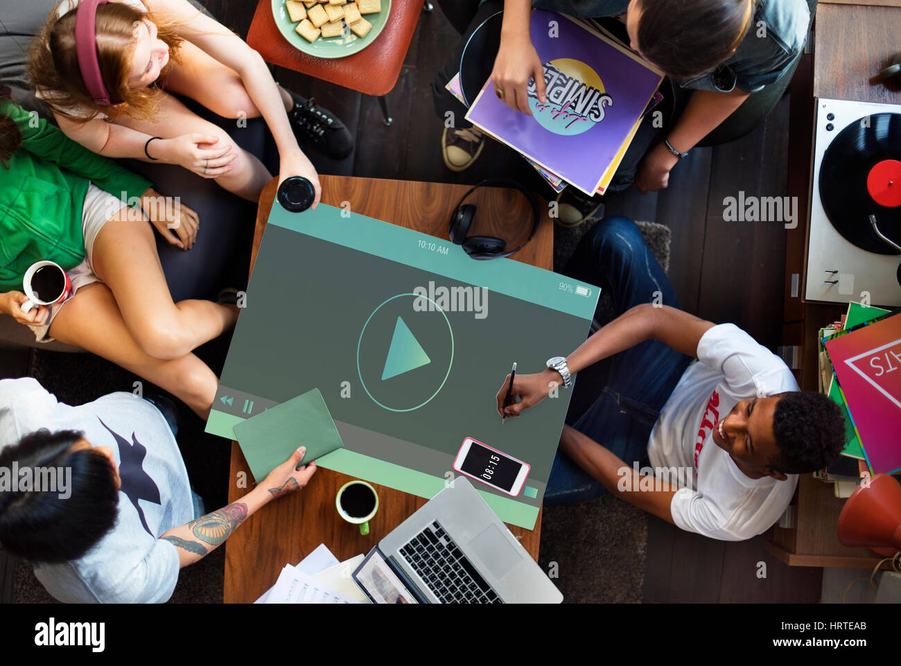 Music Video Player Multimedia Concept Stock Photo - Alamy