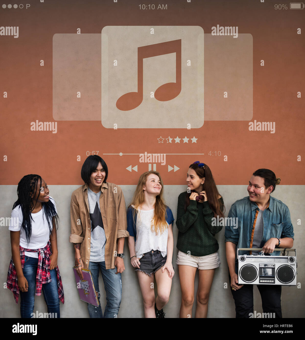 Music Video Player Multimedia Concept Stock Photo - Alamy