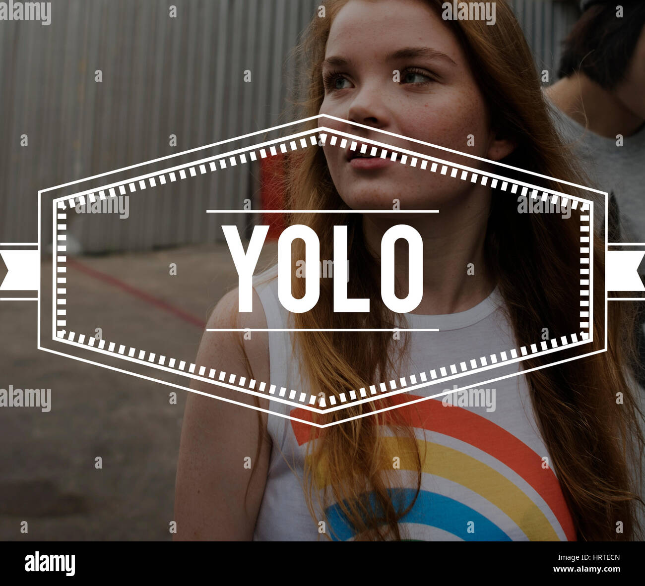 YOLO Vintage Vector Graphic Concept Stock Photo - Alamy