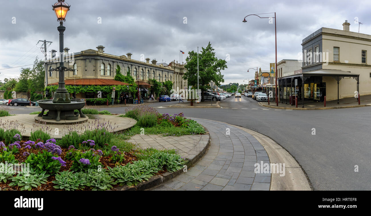 Evening Vincent Street, Daylesford, Victoria, Australia Stock Photo - Alamy