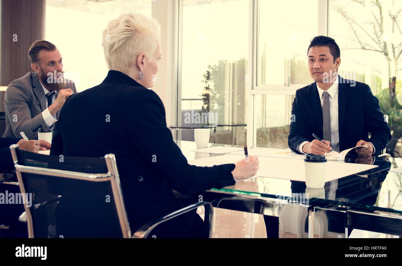 Business Discussion Meeting Presentation Briefing Stock Photo - Alamy