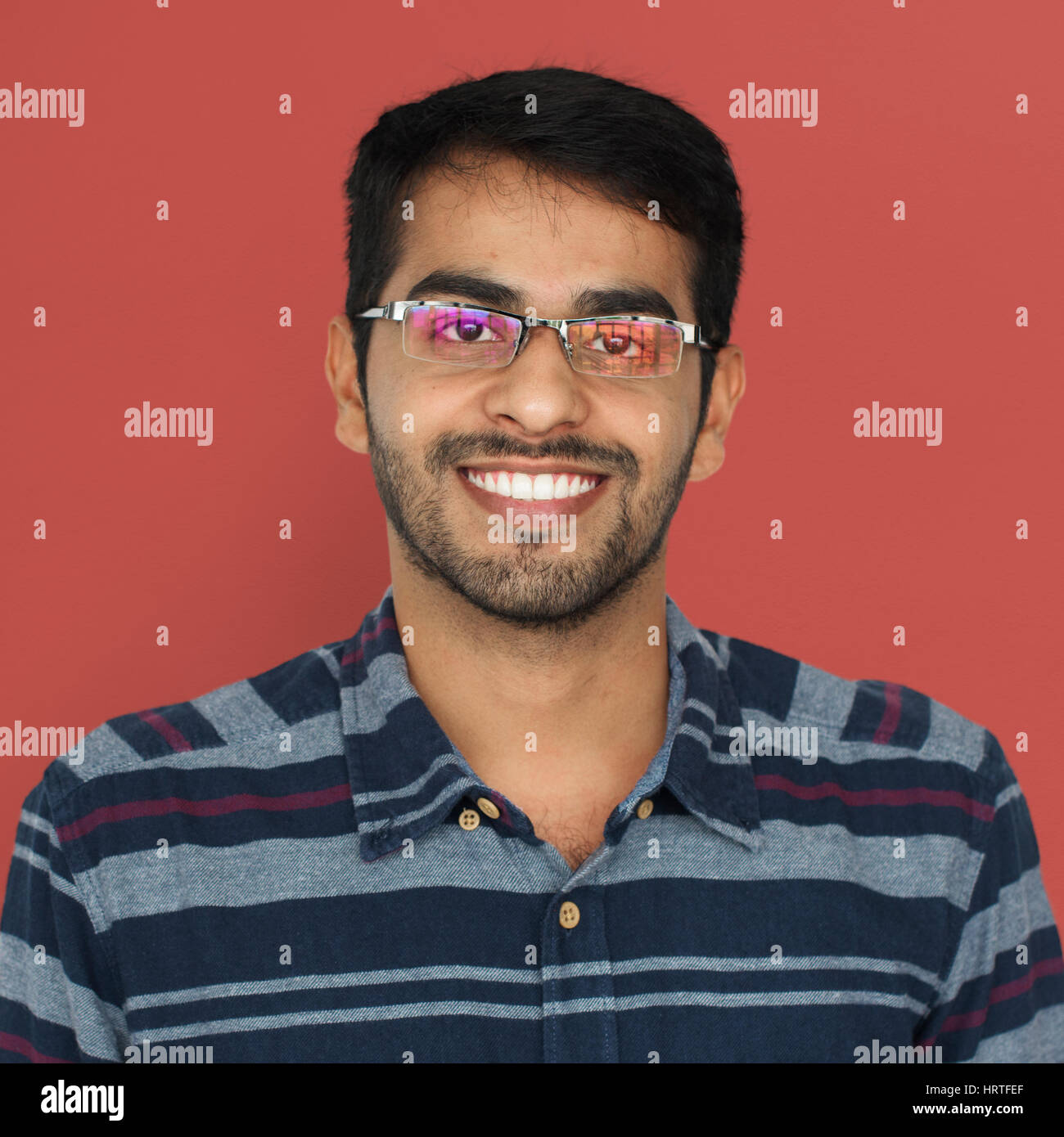 Indian Man Smiling Studio Concept Stock Photo - Alamy