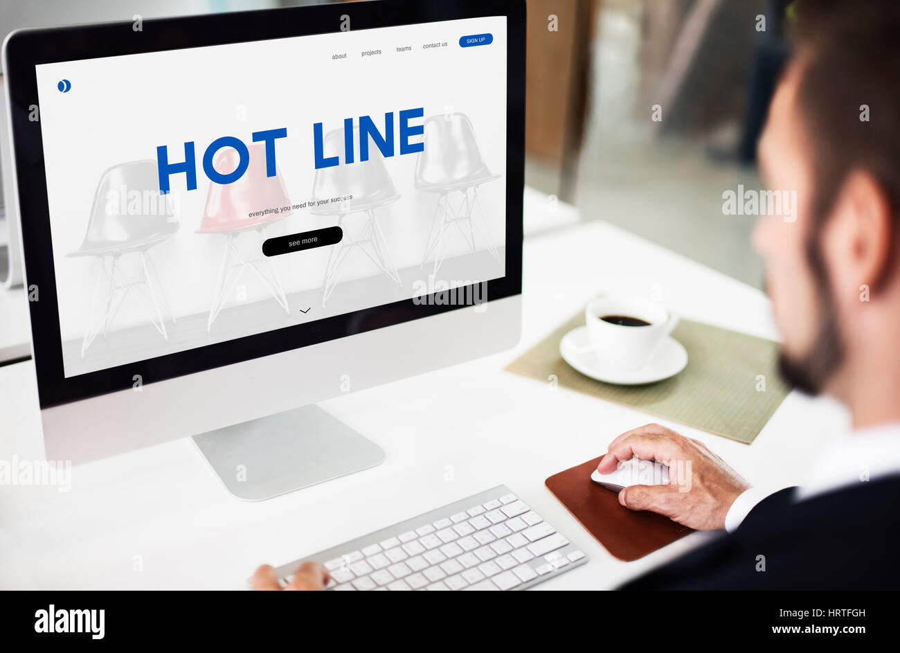 Call Center Hot Line Information Concept Stock Photo - Alamy