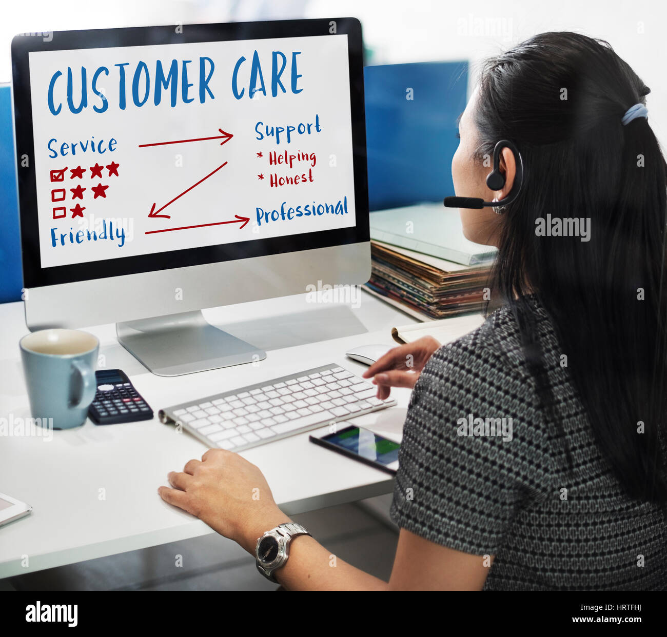 Customer Service Rating Graph Stock Photo - Alamy