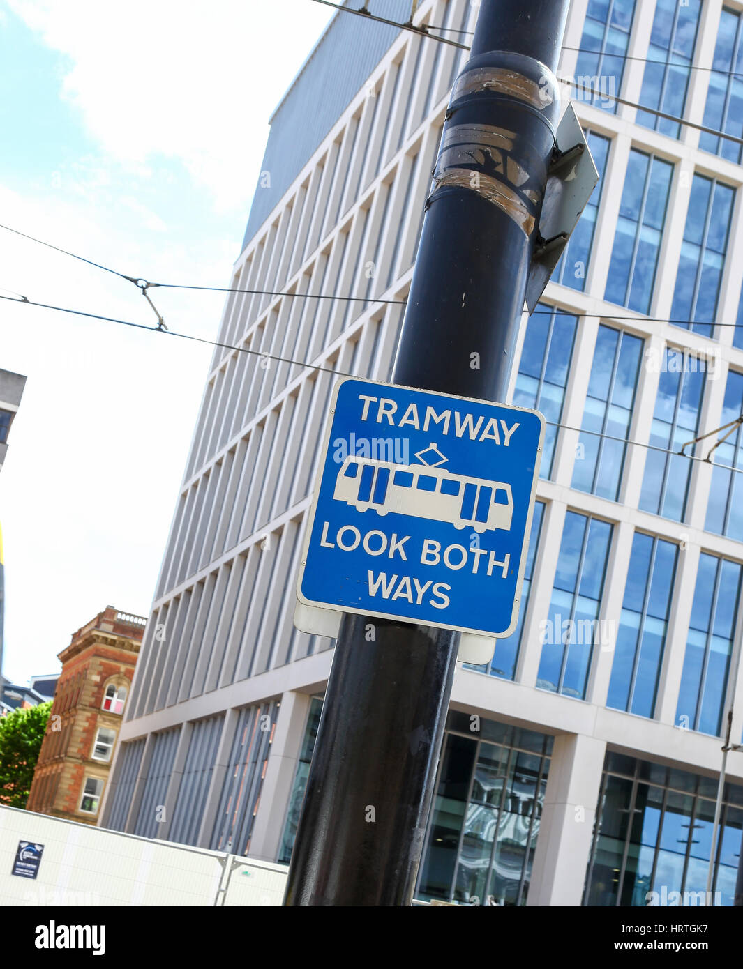 Tramway warning sign hi-res stock photography and images - Alamy
