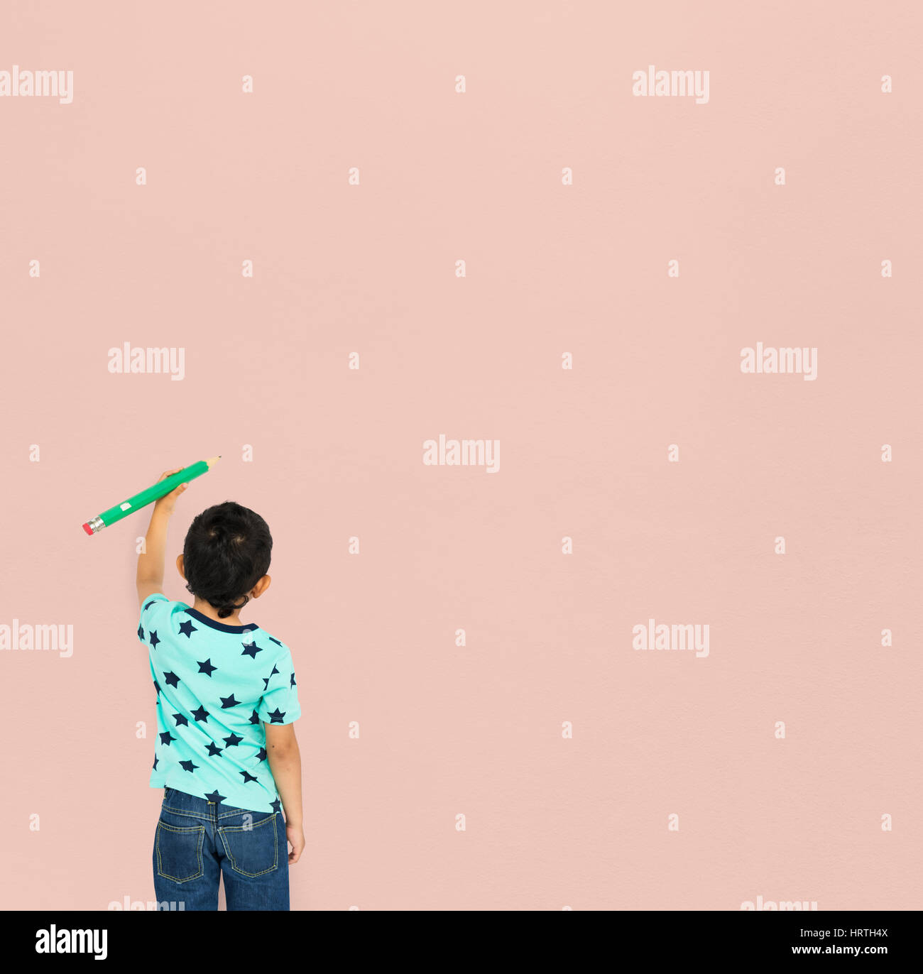 Boy with pencil hi-res stock photography and images - Alamy