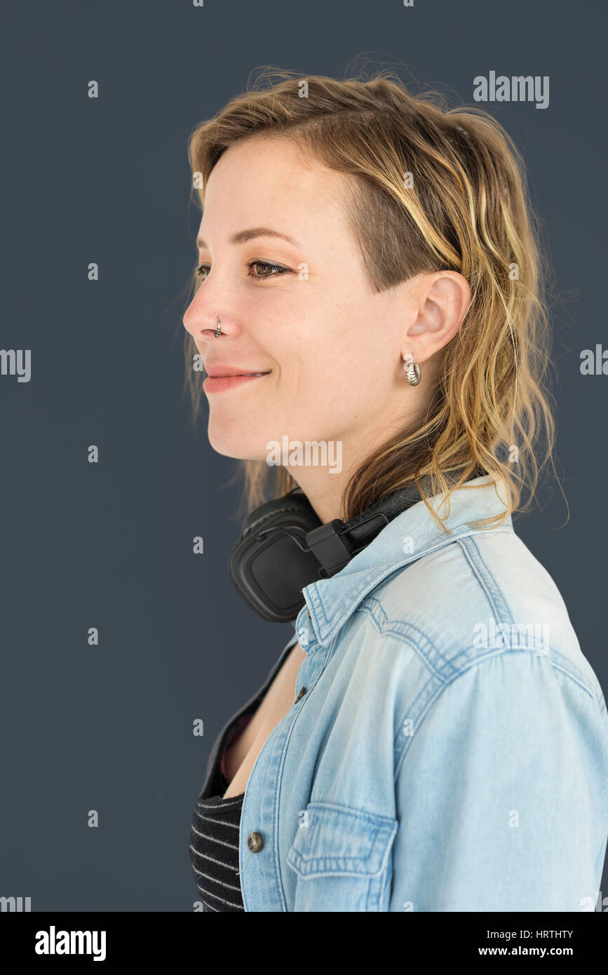 Lady listening hi-res stock photography and images - Alamy