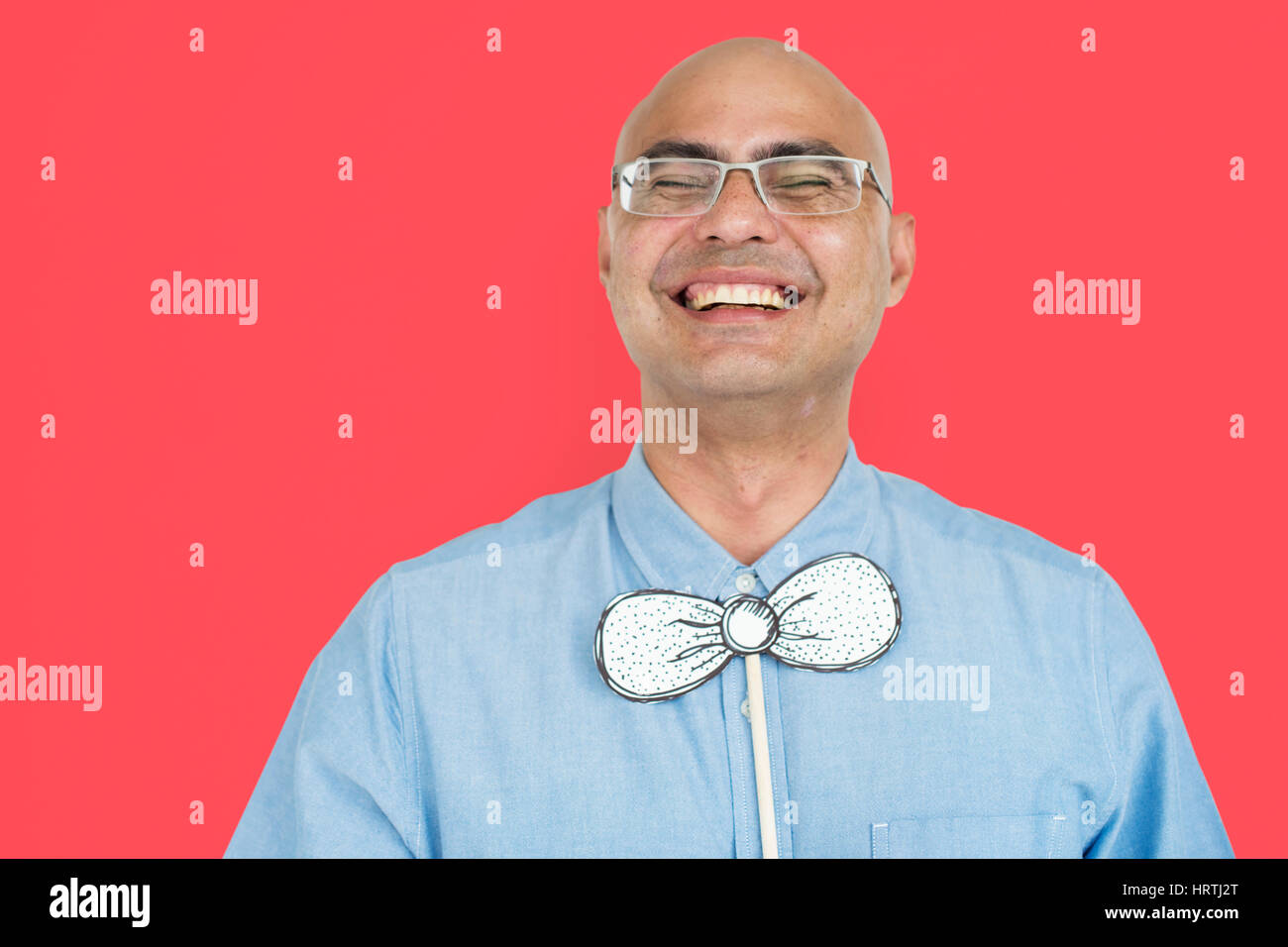 Bald Man Smiling Happiness Portrait Stock Photo - Alamy