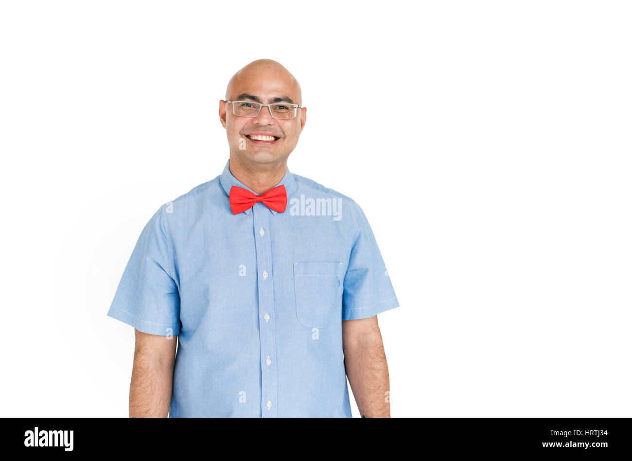Bald Man Smiling Happiness Portrait Stock Photo - Alamy