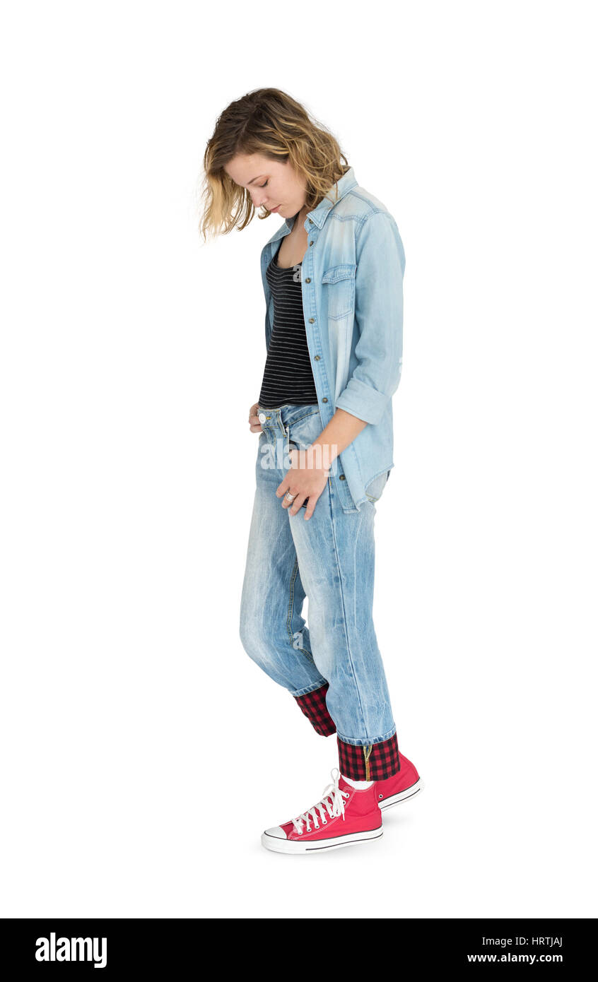 Fashion studio shoot woman Cut Out Stock Images & Pictures - Alamy