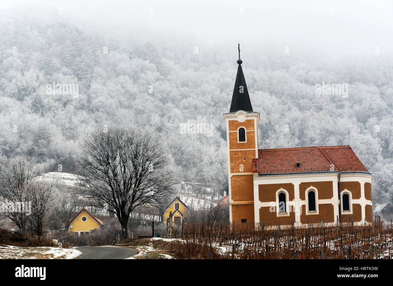 Chapel in the forest in winter hi-res stock photography and images - Alamy