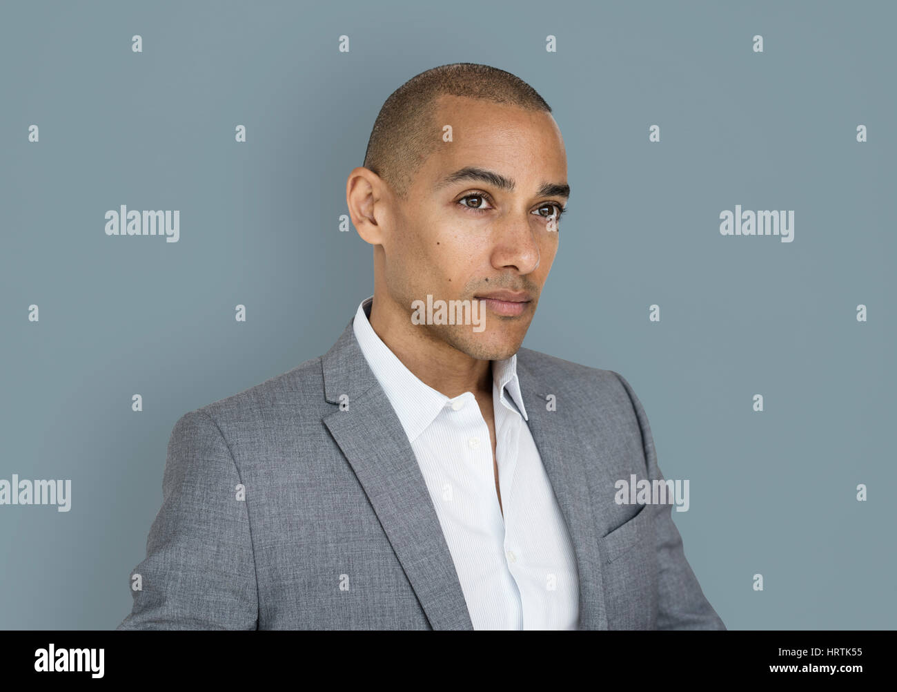 African Descent Business Man Thinking Concept Stock Photo - Alamy