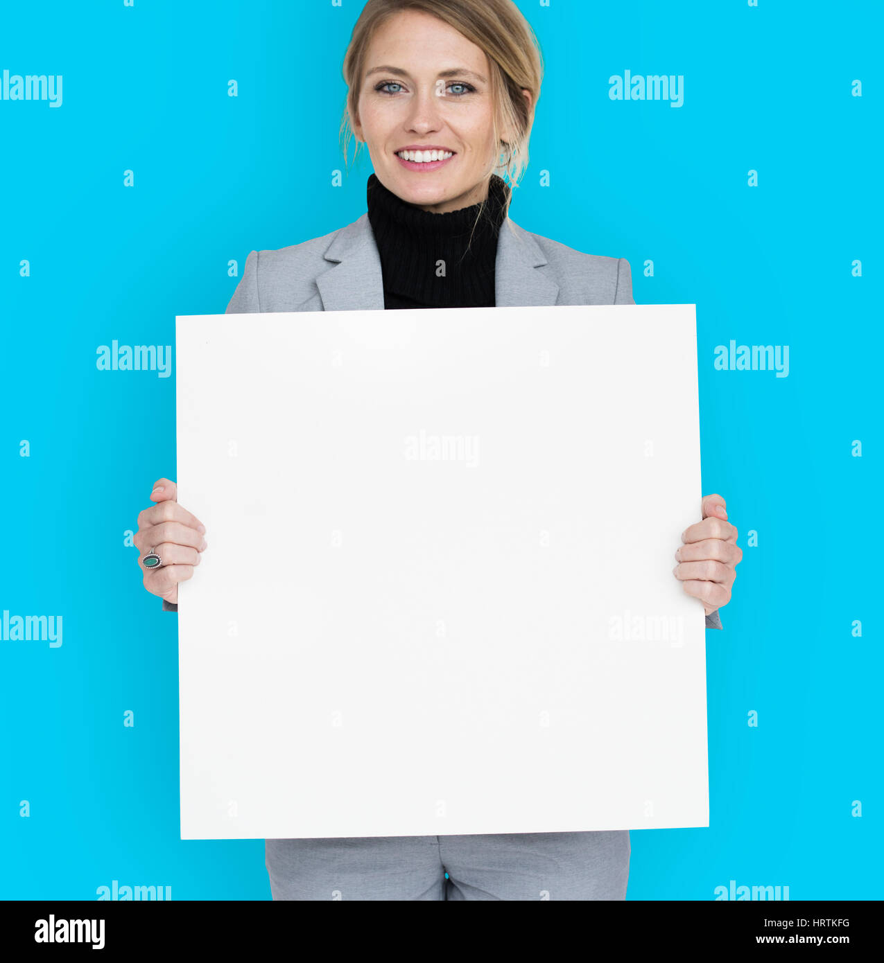 Pretty girl with placard hi-res stock photography and images - Alamy