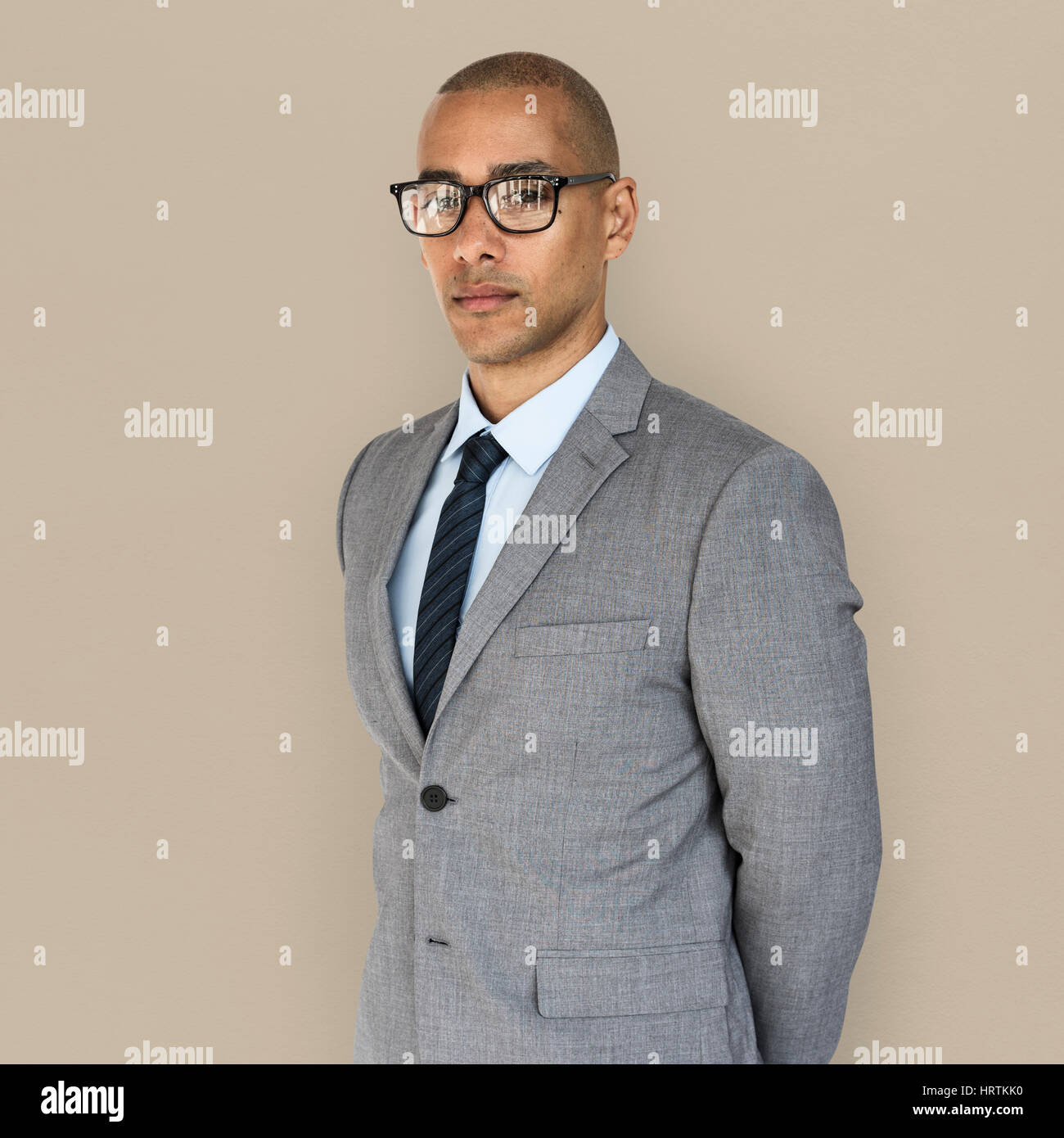 African Descent Business Man Standing Stock Photo - Alamy