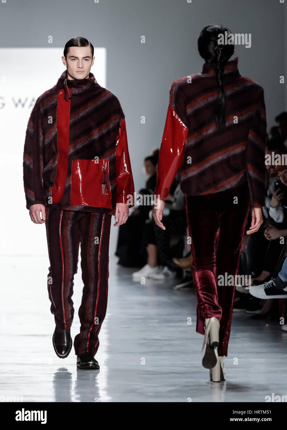 New York, United States. 08th Feb, 2017. A model walks runway for Son ...