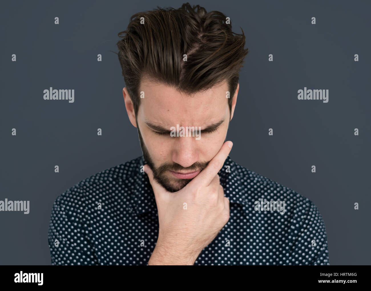 Caucasian Casual Shoot Cool Pose Stock Photo - Alamy