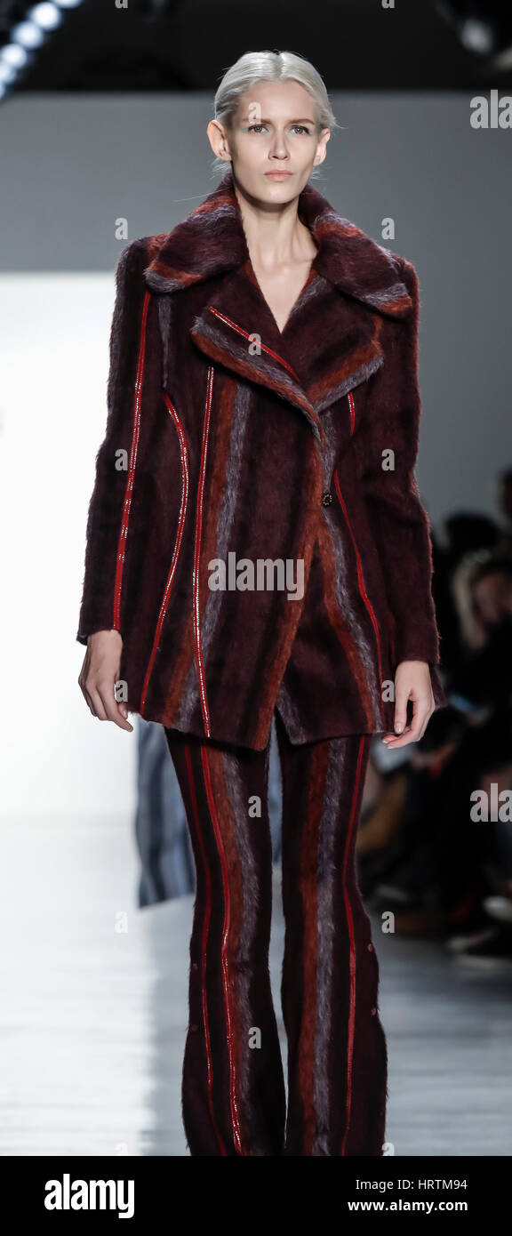 New York, United States. 08th Feb, 2017. A model walks runway for Son ...