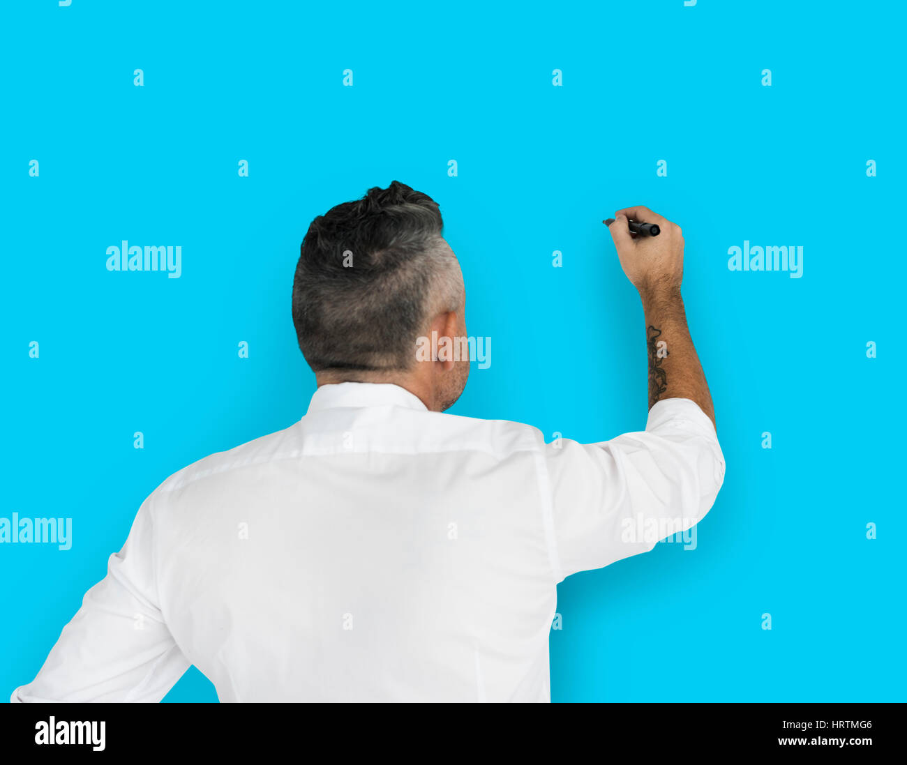 Businessman Writing Vision Strategy Planning Stock Photo - Alamy