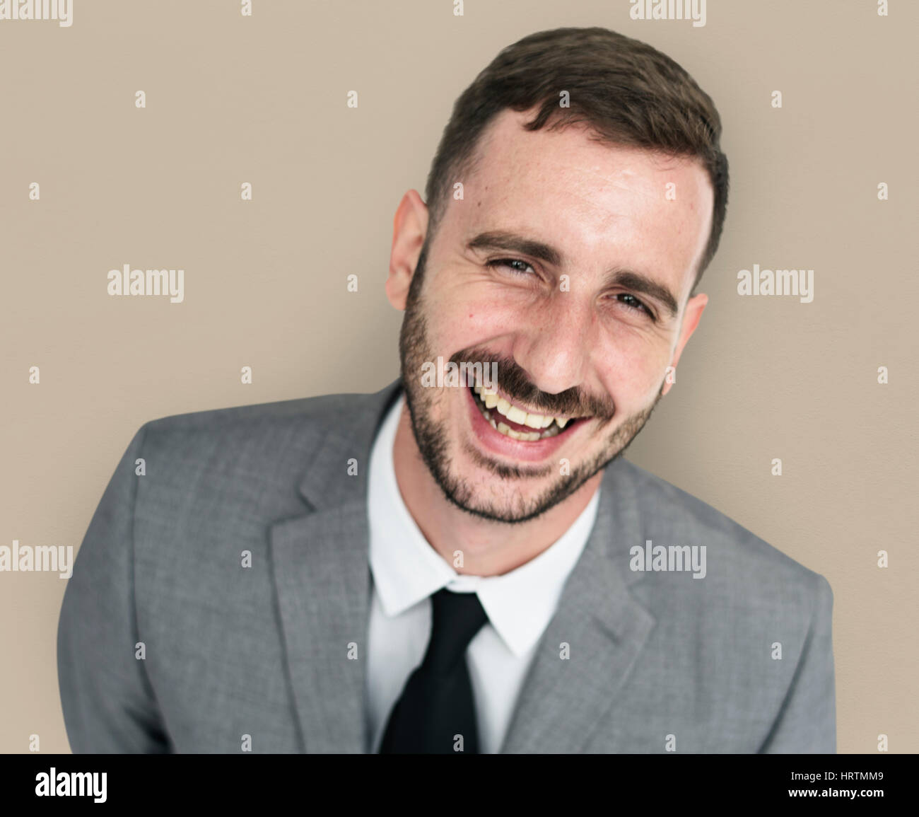 Businessman Smiling Happiness Portrait Stock Photo - Alamy