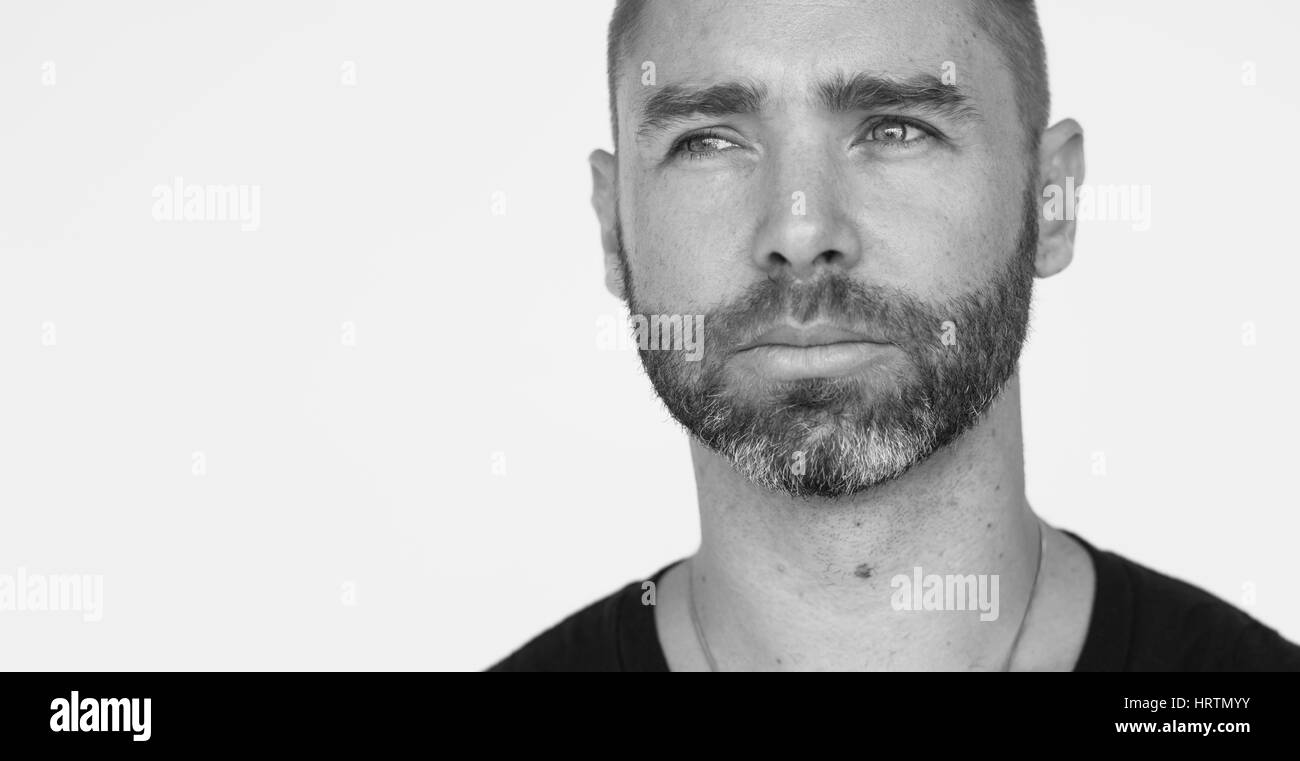 Man Serious Studio Portrait Concept Stock Photo - Alamy