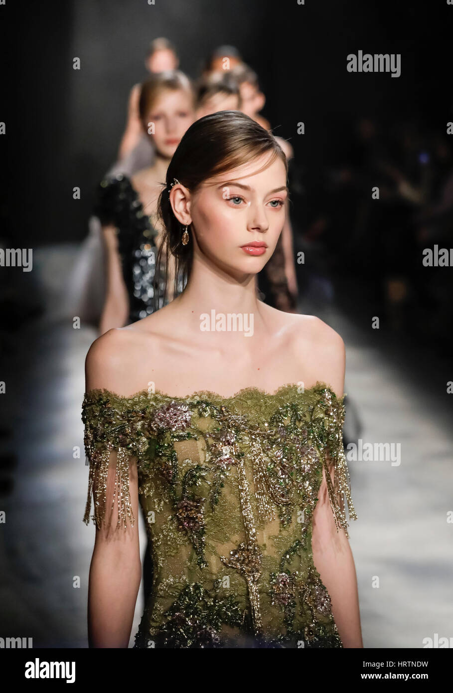 New York, United States. 08th Feb, 2017. Models walk runway for the ...