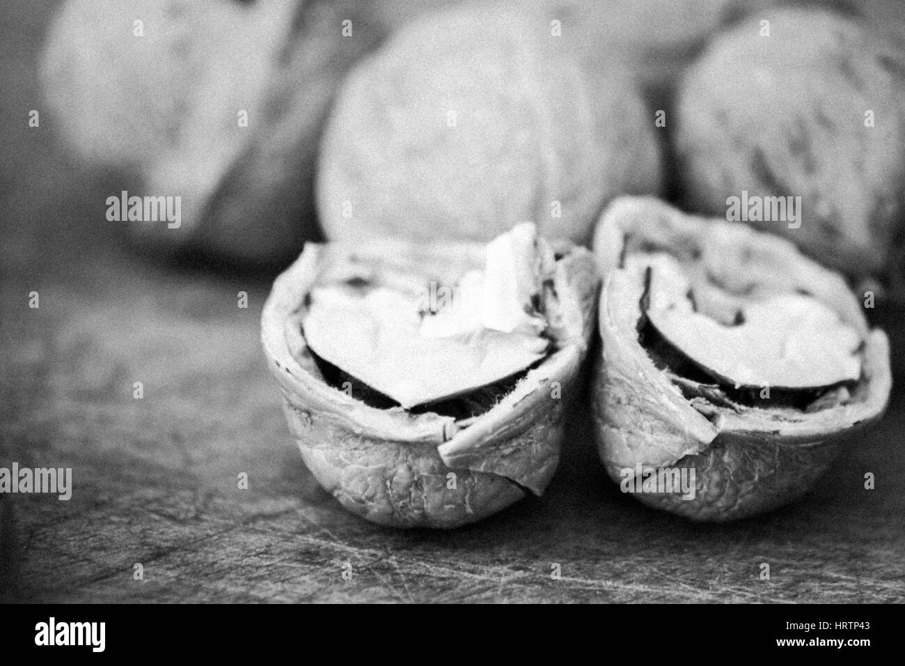 Open walnuts Black and White Stock Photos & Images - Alamy