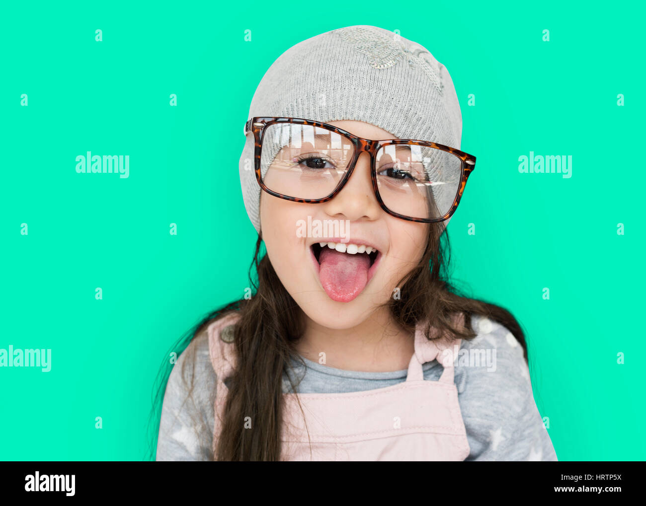 Little Girl Having Fun Portrait Stock Photo - Alamy