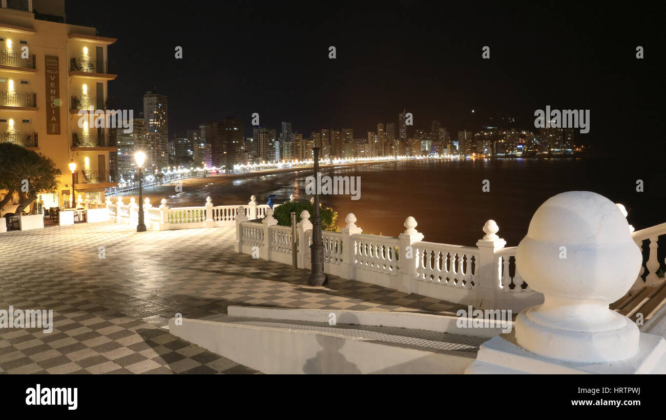 Benidorm night hi-res stock photography and images - Alamy