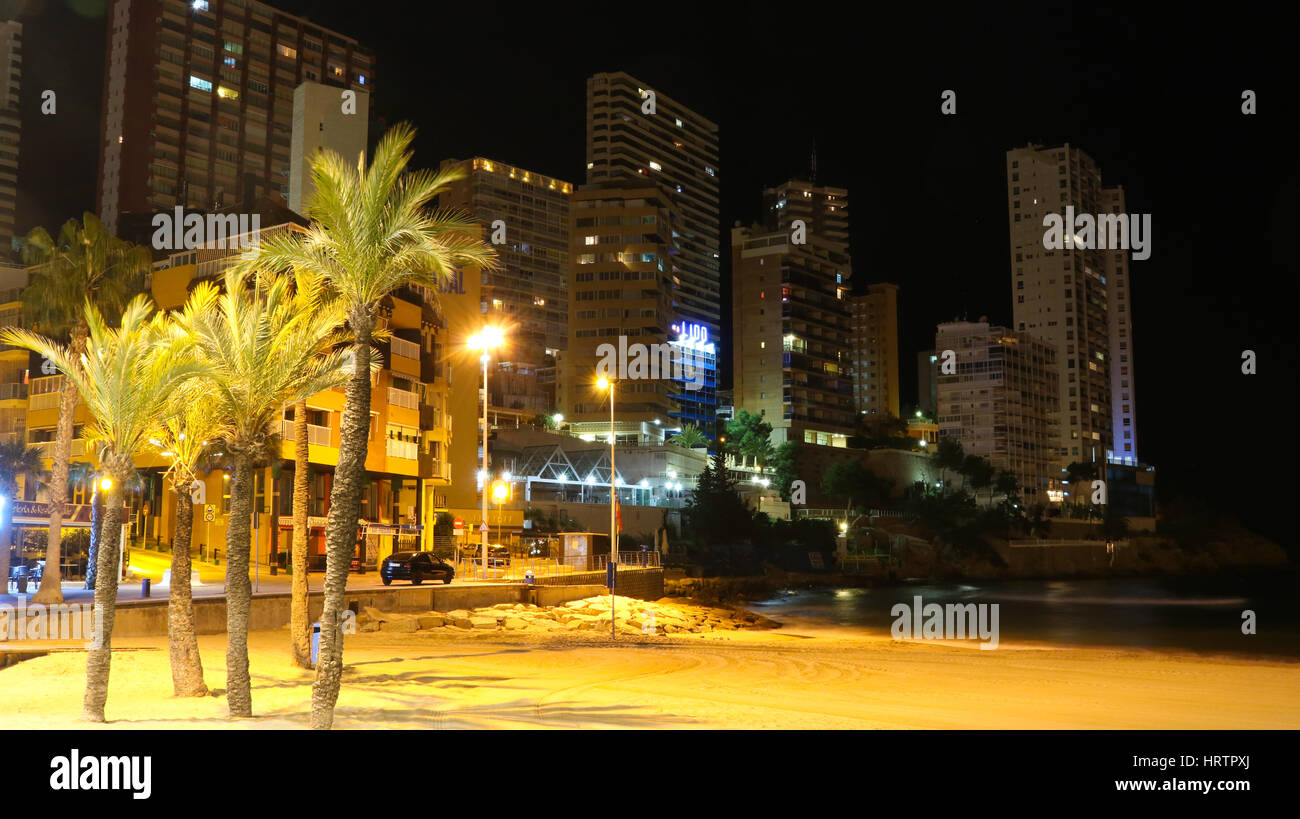 Benidorm night hi-res stock photography and images - Alamy