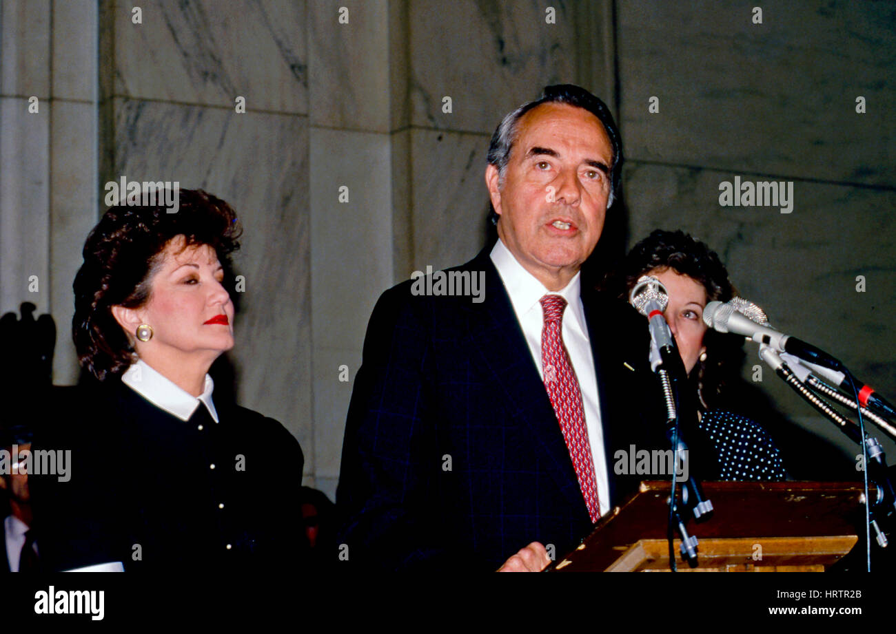 Republican Senator Robert Dole of Kansas with his wife Elizabeth ...