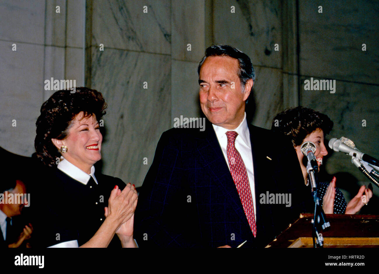 Republican Senator Robert Dole of Kansas with his wife Elizabeth ...