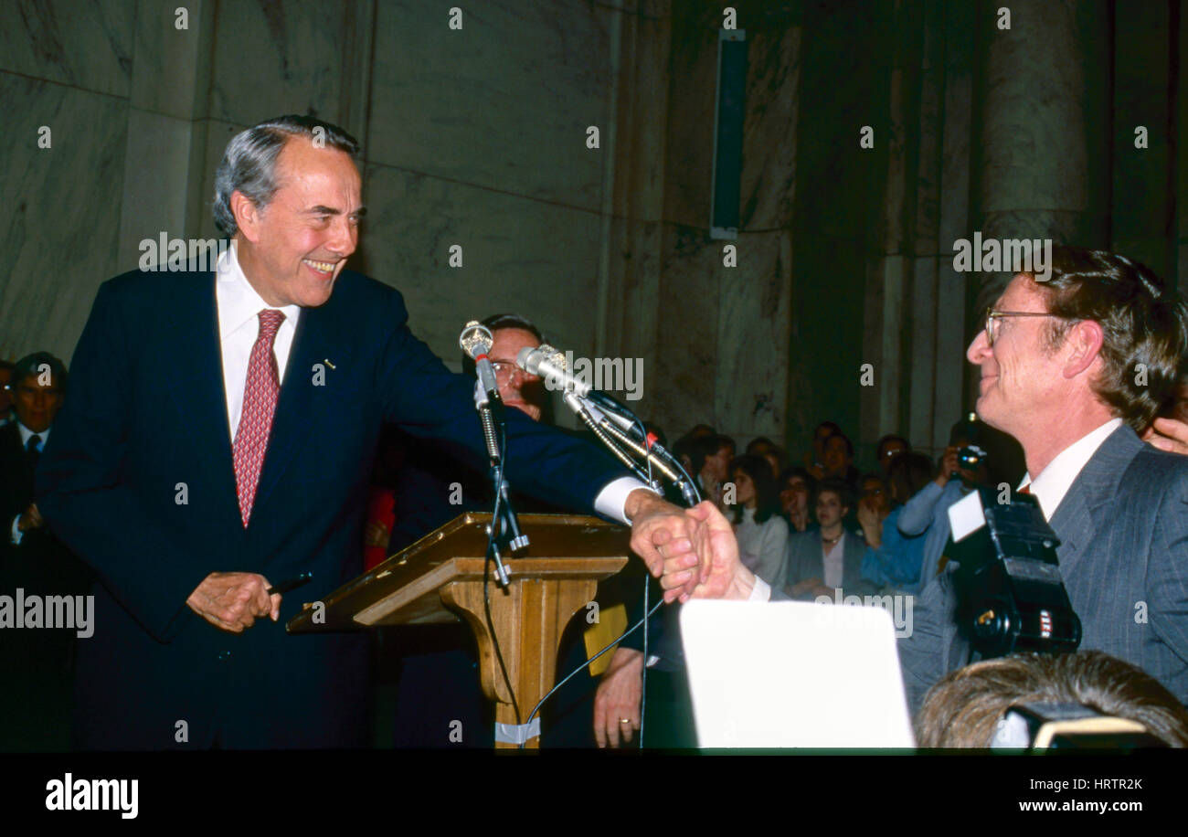 Republican Senator Robert Dole of Kansas with his wife Elizabeth ...