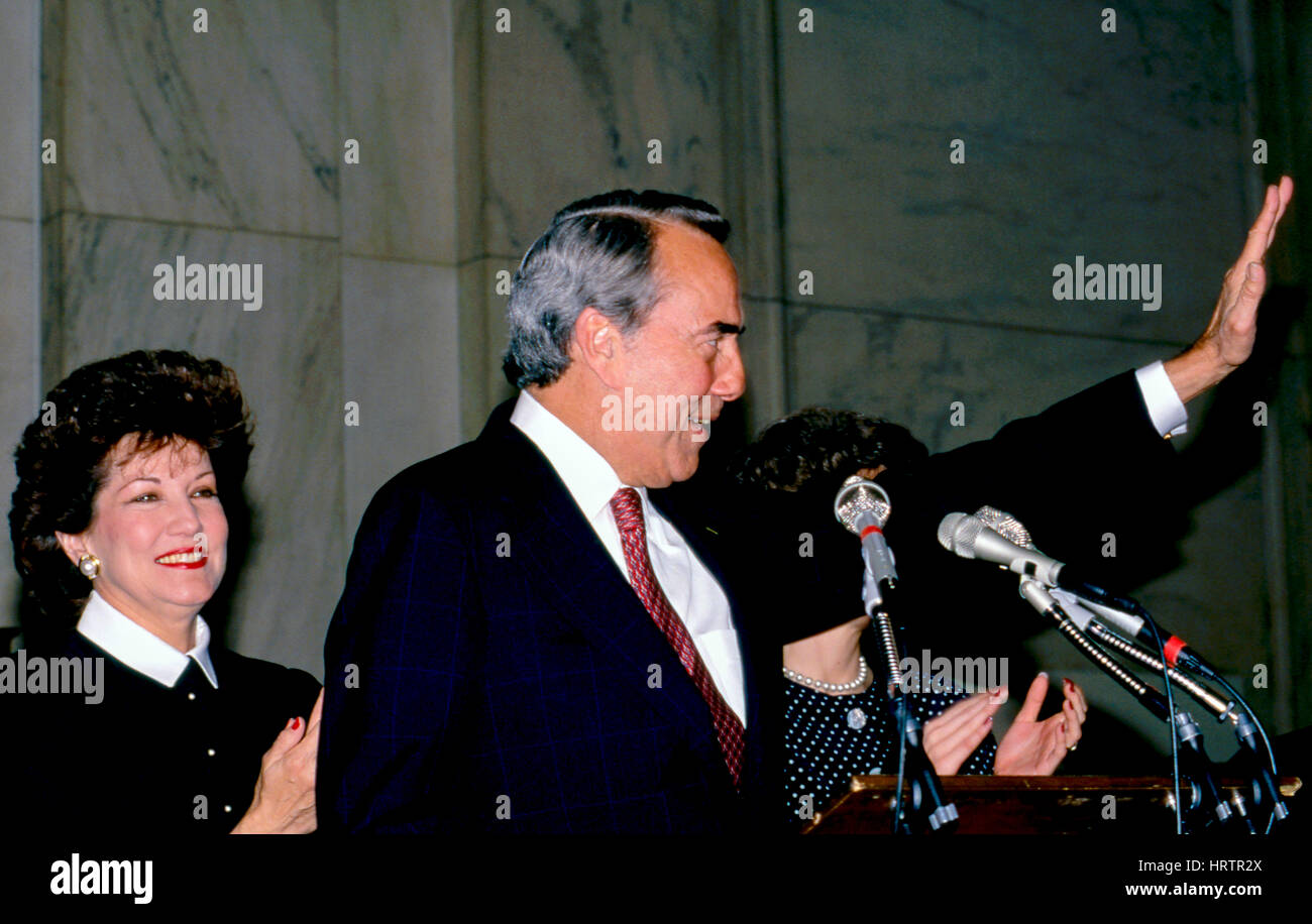 Republican Senator Robert Dole of Kansas with his wife Elizabeth ...