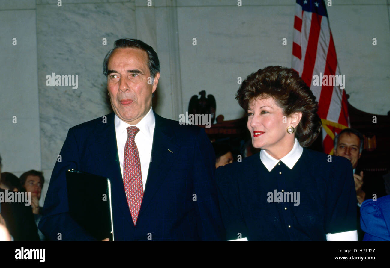 Republican Senator Robert Dole of Kansas with his wife Elizabeth ...