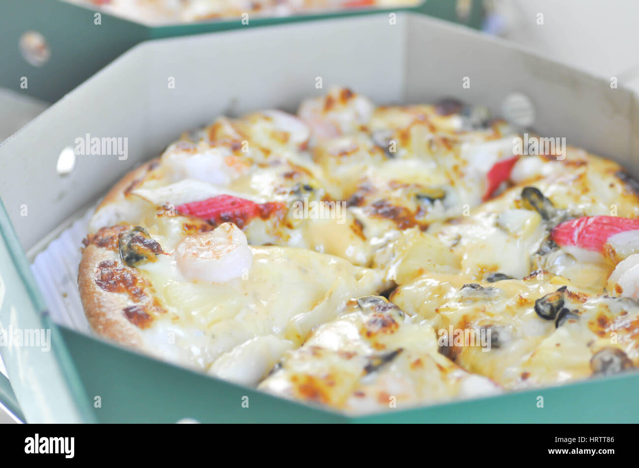 a box of pizza ,delivery pizza Stock Photo - Alamy
