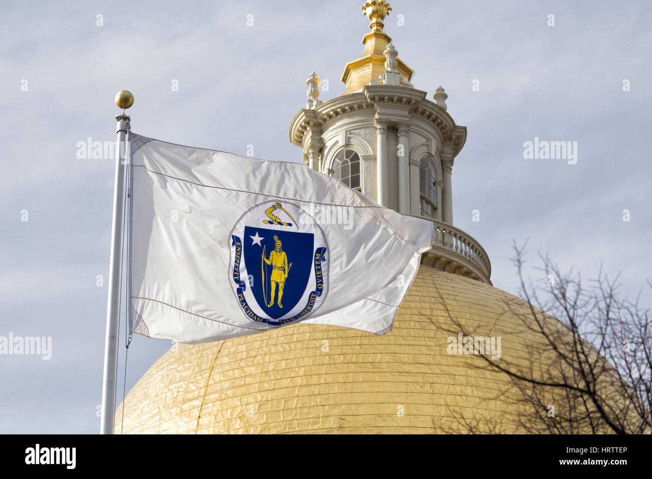 Massachusetts State House Dome Stock Photo - Alamy