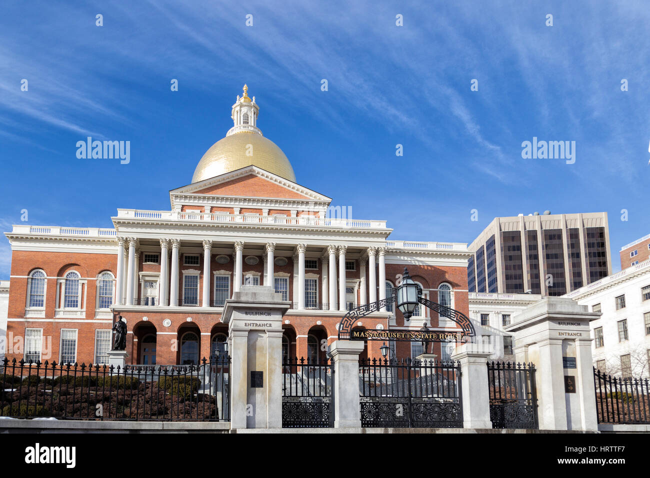 Massachusetts State House Stock Photo - Alamy