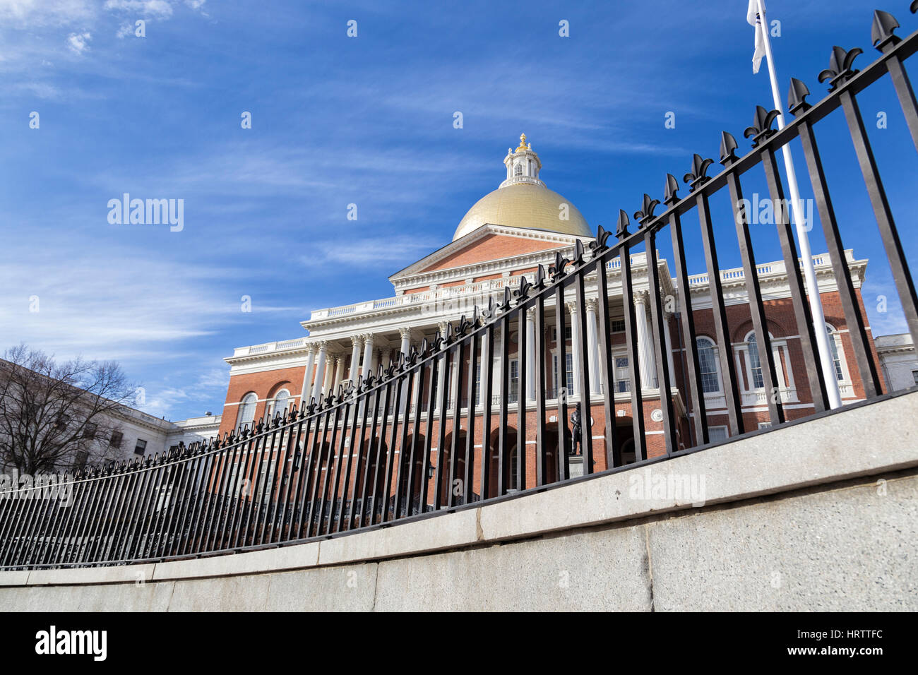 Massachusetts State House Stock Photo - Alamy