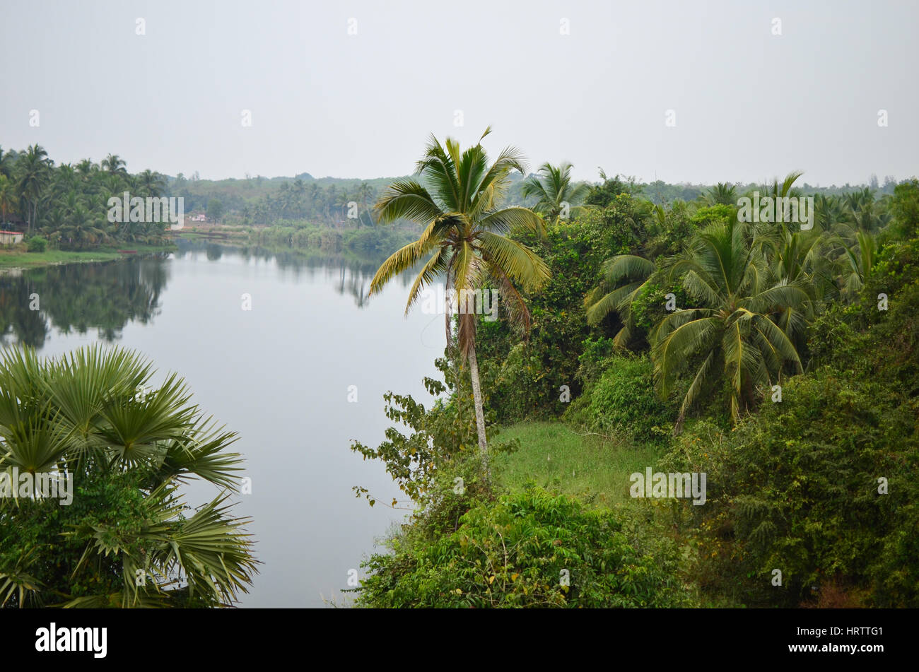 Beautiful landscape of rural India. Scene captured during a train ...