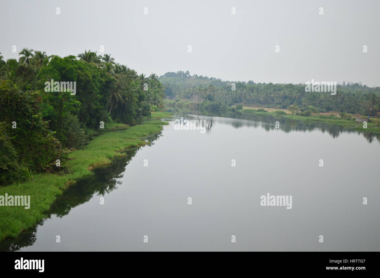Beautiful landscape of rural India. Scene captured during a train ...