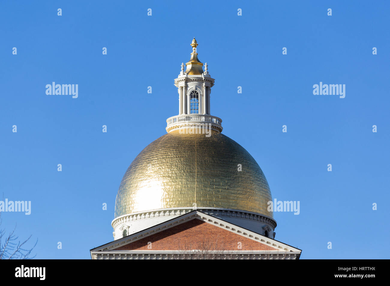Massachusetts State House Dome Stock Photo - Alamy