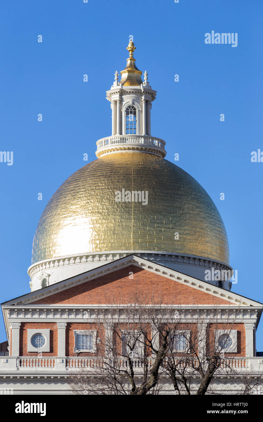 Massachusetts State House Dome Stock Photos & Massachusetts State House ...